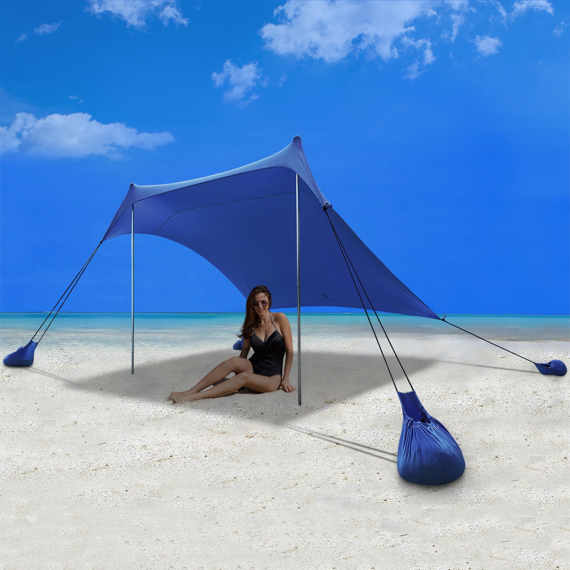 Alpha Camper Outdoor Beach Tent Camping Sunshade Canopy, Portable SPF ...