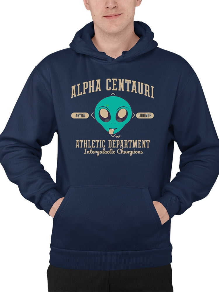 Alpha Centauri Athletics - Alien Sports Emoji Graphic Men's Hoodie - Walmart.com