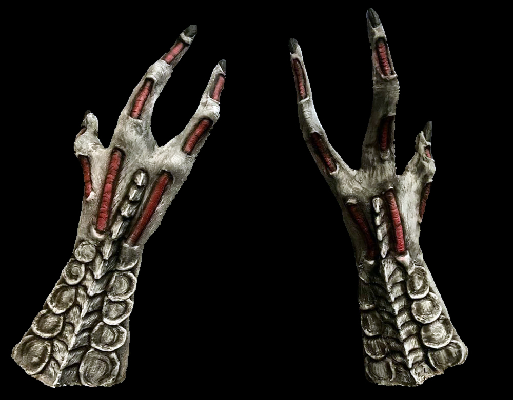 Alpha Centauri Grey Alien Gloves - Halloween Adult Latex Hands - Full ...