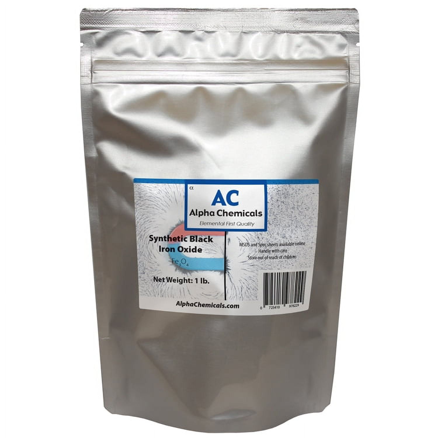 Alpha Chemicals Synthetic Fe3O4 Black Iron Oxide Powder - 1 Pound ...