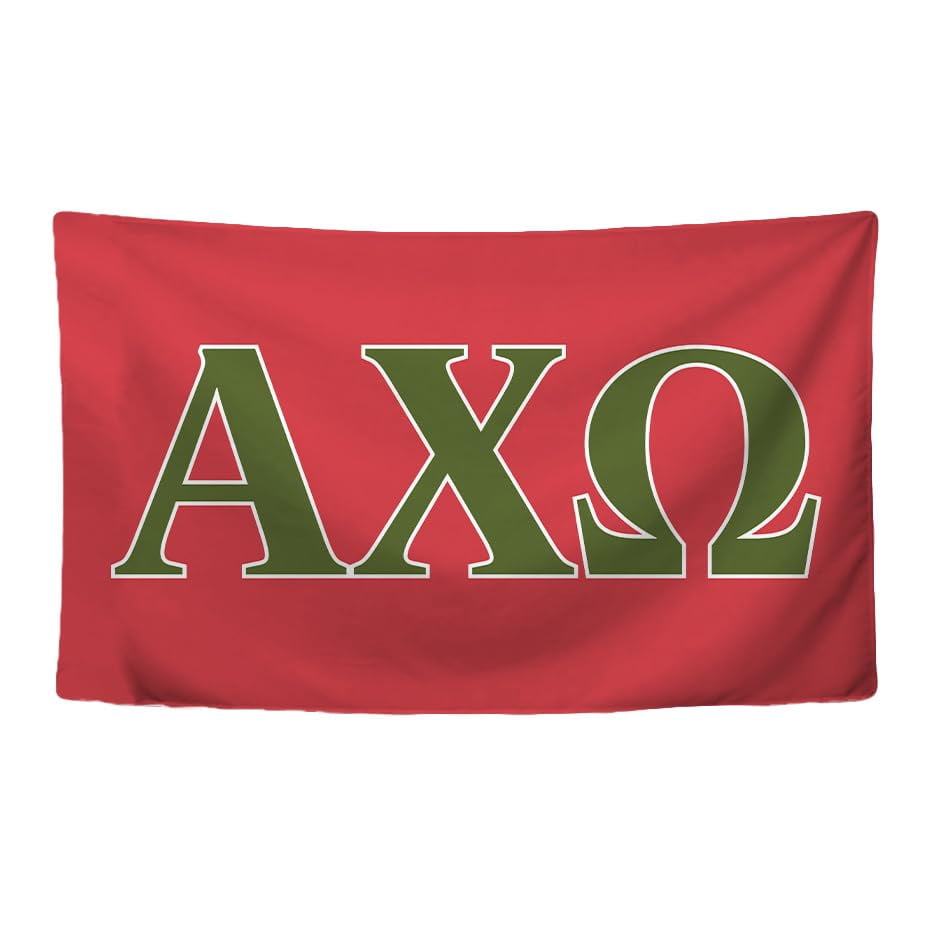 Alpha Chi Omega Sorority Greek Letters Flag, Two-Color Design - Walmart.com