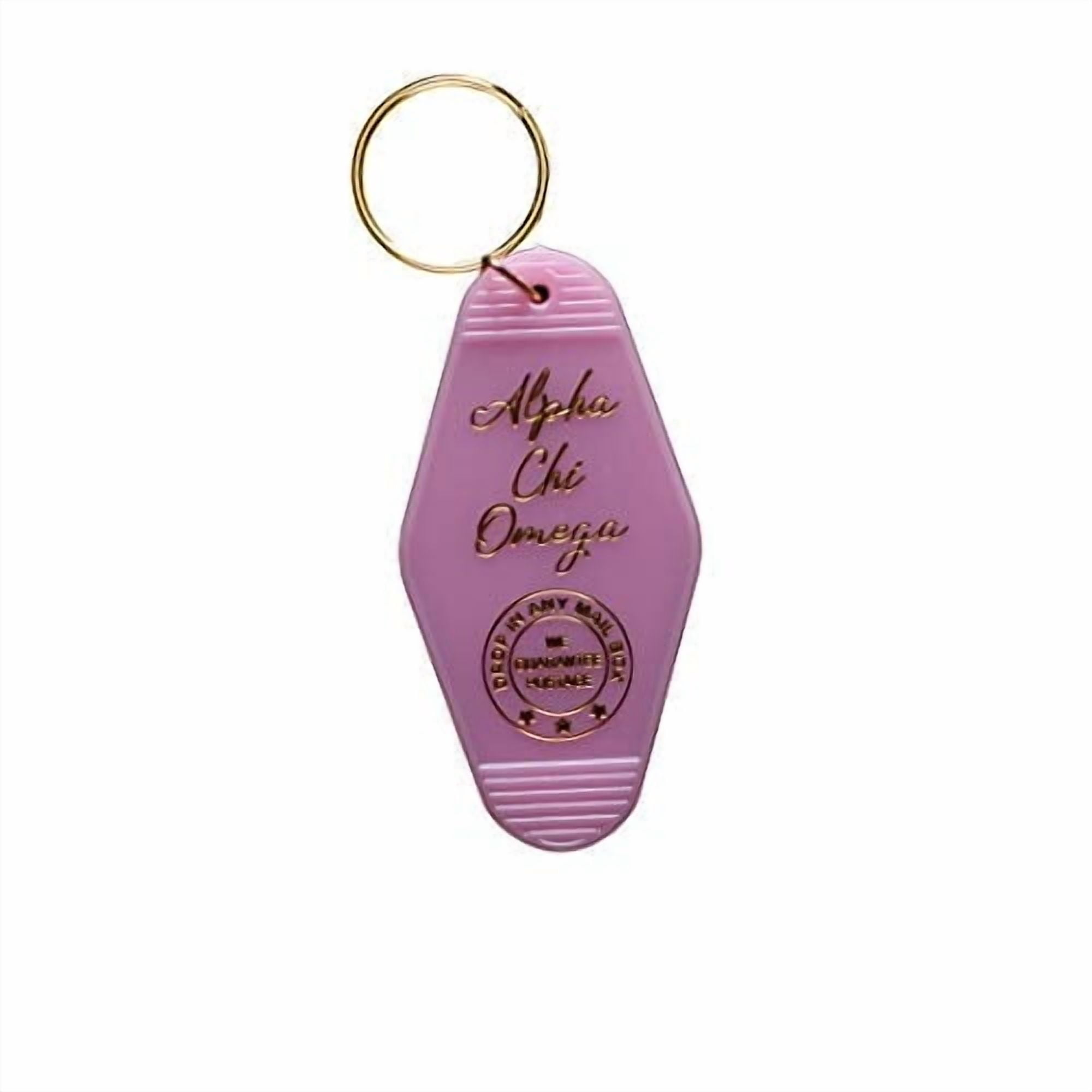 Alpha Chi Omega Vintage Motel Keychain - Walmart.com