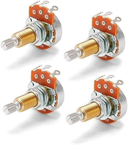 Alpha Control Pots for Electric Guitar, 500K-ohm Long Shaft - 4 Pack ...