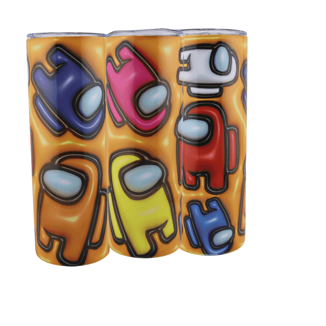 Alpha Printing 20oz Tumbler – Among Us 3D Edition (with Straw ...