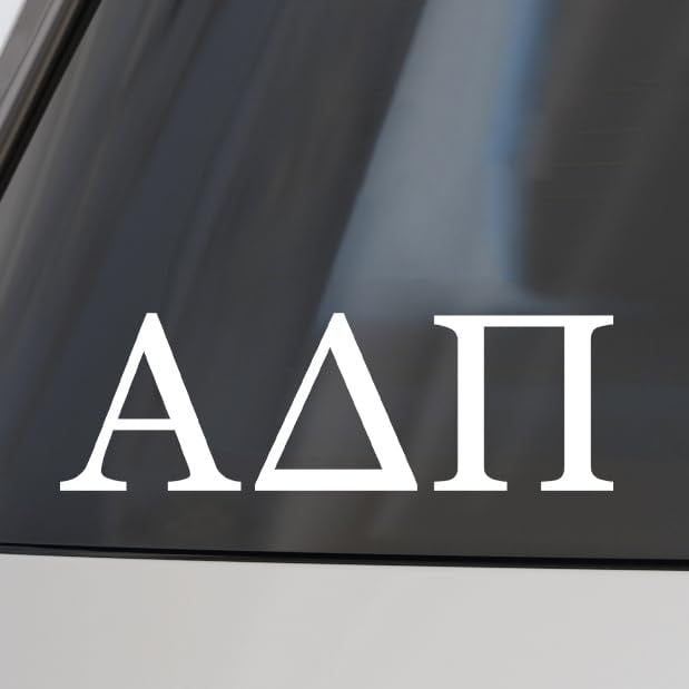 Alpha Delta Pi Car Decal Sticker- Greek Letters Design, Officially ...