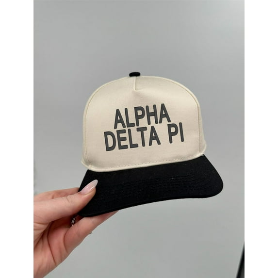 Alpha Delta Pi Hat, Humorous Statement Trucker Headwear with Bold Text ...