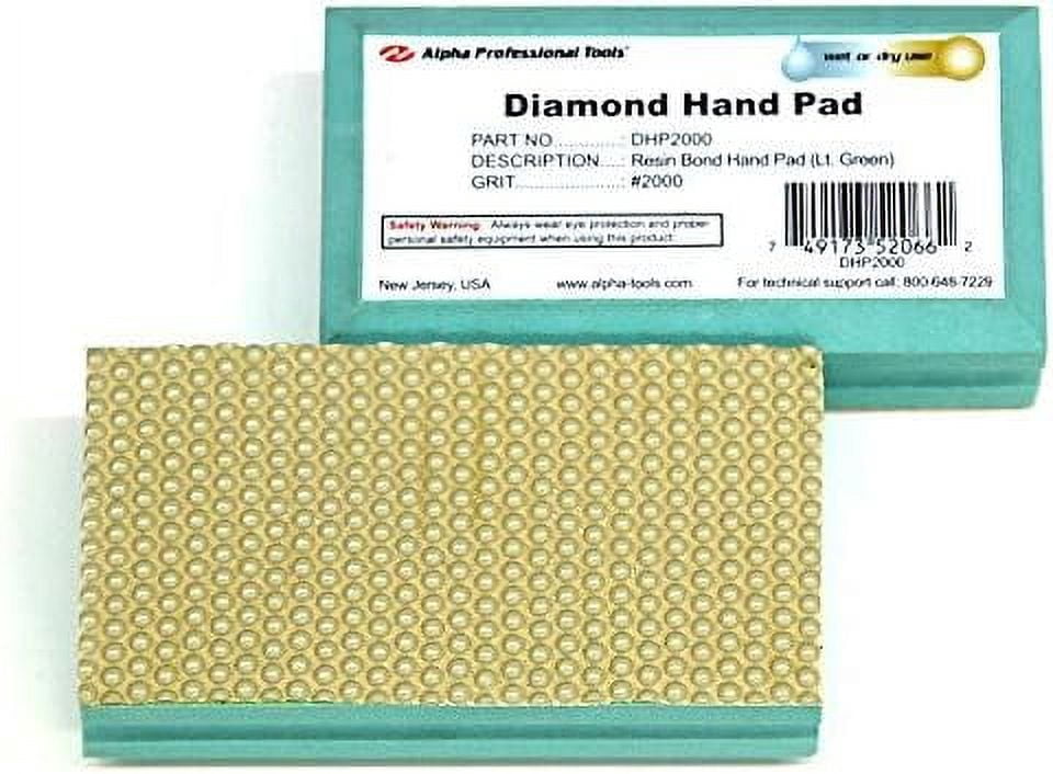 Alpha Diamond Hand Polishing Pad, 2000 Grit - Walmart Business Supplies