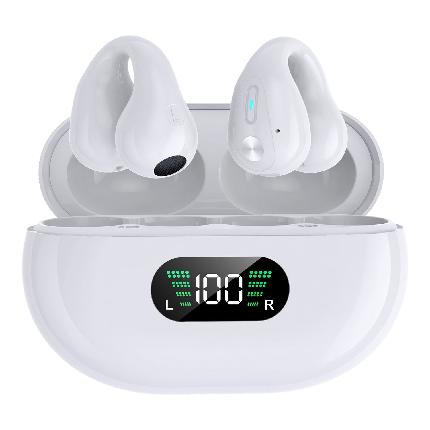 Alpha Digital Ear Clip Bone Conduction Earbuds, White - Walmart.com