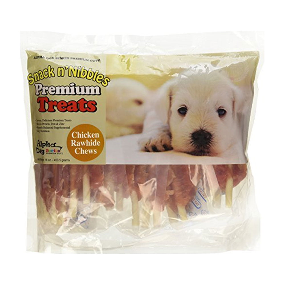 Alpha Dog Series - Chewy Chicken Wrapped Rawhide Bones Treat, 16oz ...