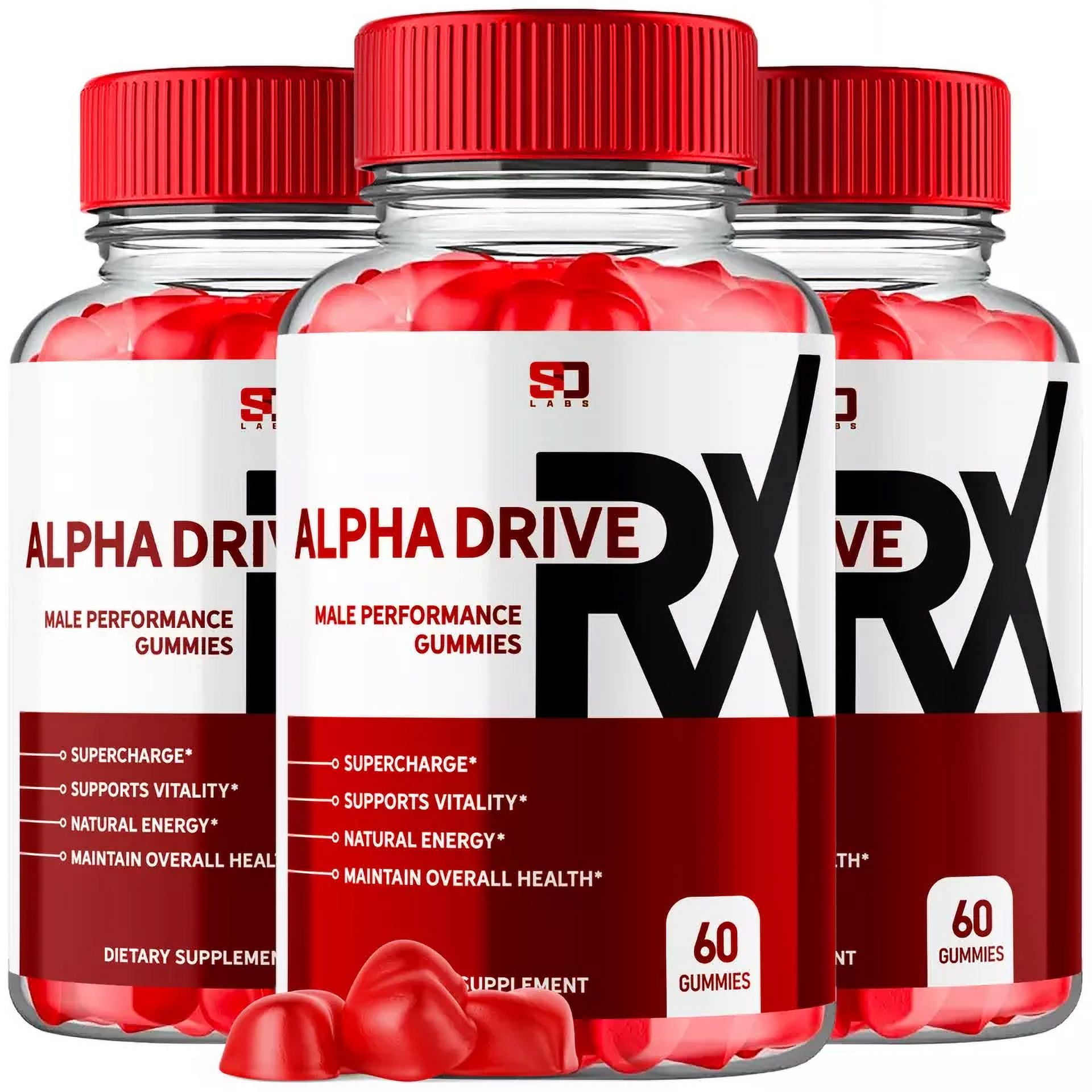 Alpha Drive RX Male Enhancing Gummies - Men's Performance (180 Gummies ...