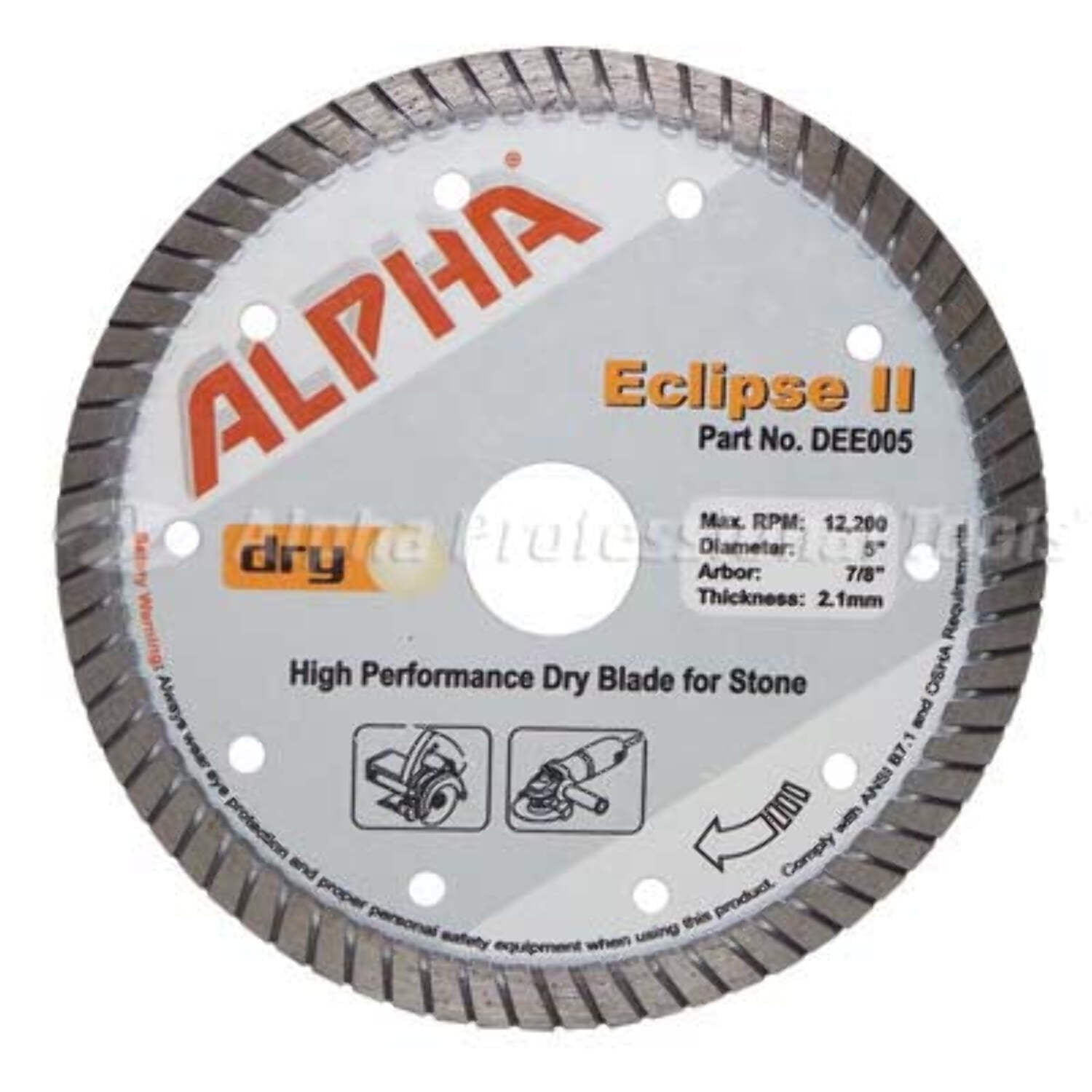 Alpha Eclipse II High Performance Dry Blade for Stone - Walmart.com