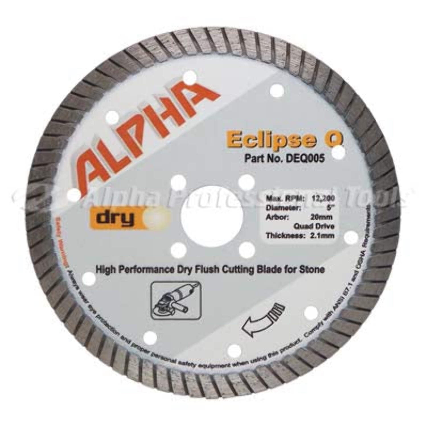 Alpha Eclipse Q High Performance Dry Flush Cutting blade for Stone ...