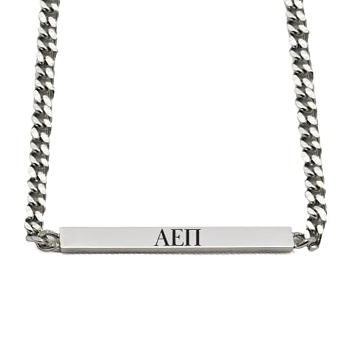 Alpha Epsilon Pi Fraternity Necklace - Greek Letters Stainless Steel ...