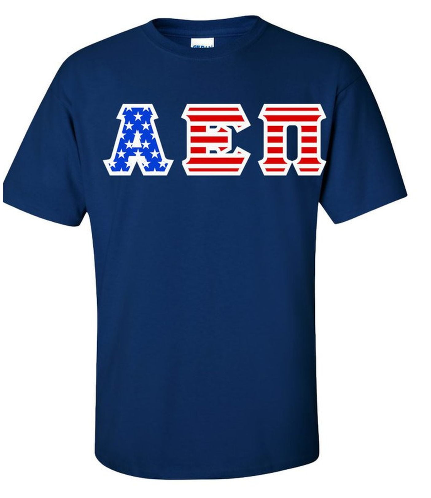 Alpha Epsilon Pi Greek Letter American Flag Tee 3X-Large Royal Blue ...
