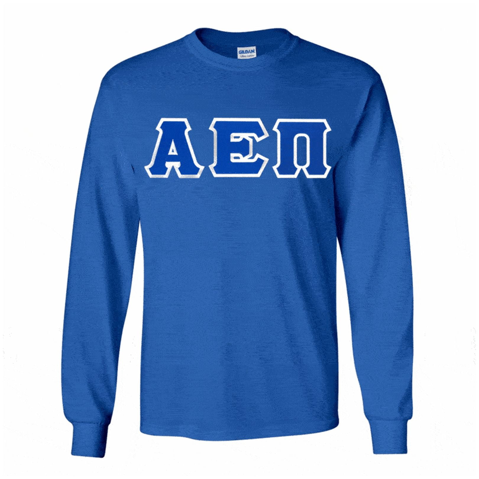 Alpha Epsilon Pi Lettered Long sleeve Large Royal Blue - Walmart.com