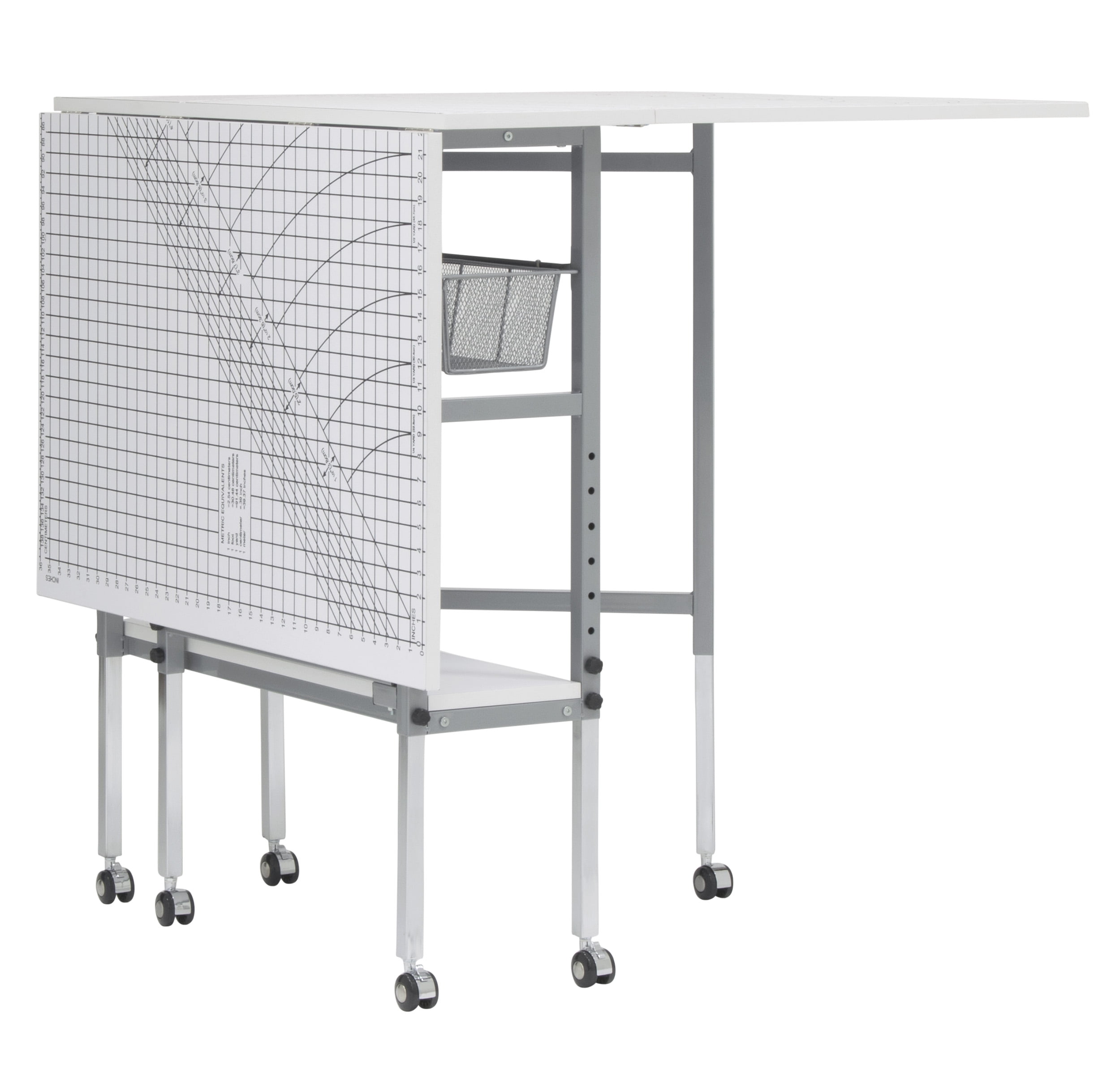 Sew Ready Alpha Height Adjustable, Foldable, Mobile Craft Table with ...
