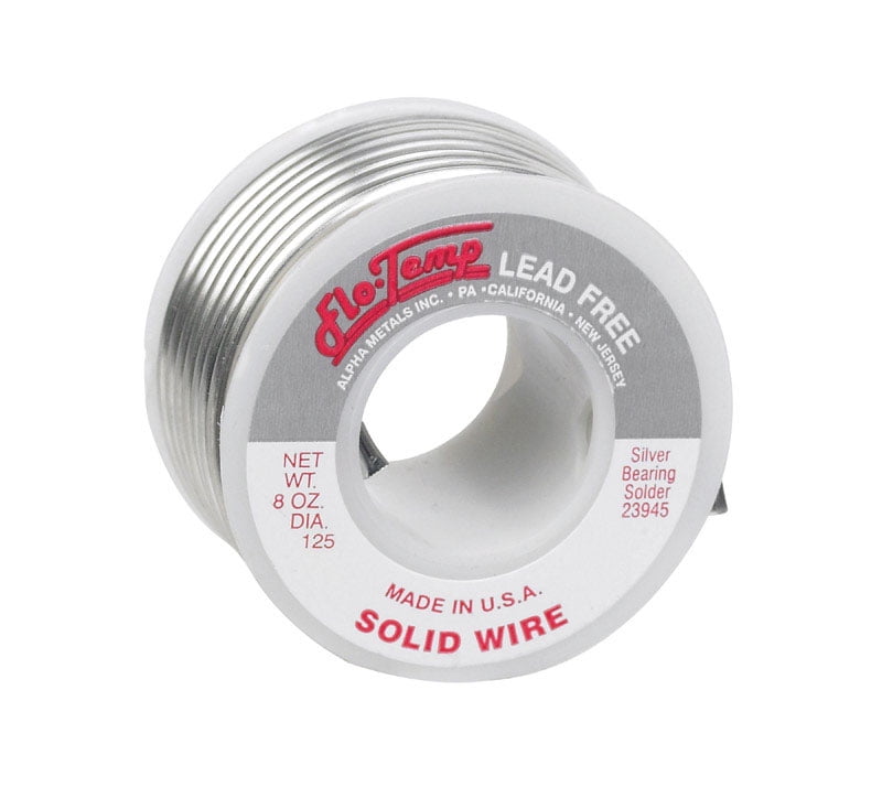 Alpha Fry 8 oz. Lead-Free Solid Wire Solder 0.125 in. Dia. Silver ...