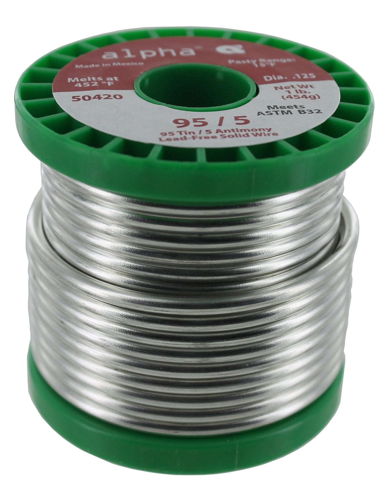 Alpha Fry PH50420 16 Oz Lead Free Solid Wire 95/5 Solder - Walmart.com