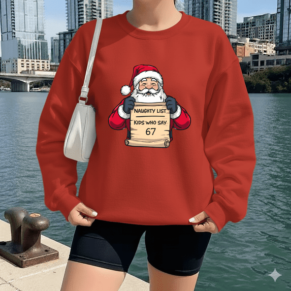 Alpha Funny Naughty List 67 Meme Holiday Cheerful Festive Art ...