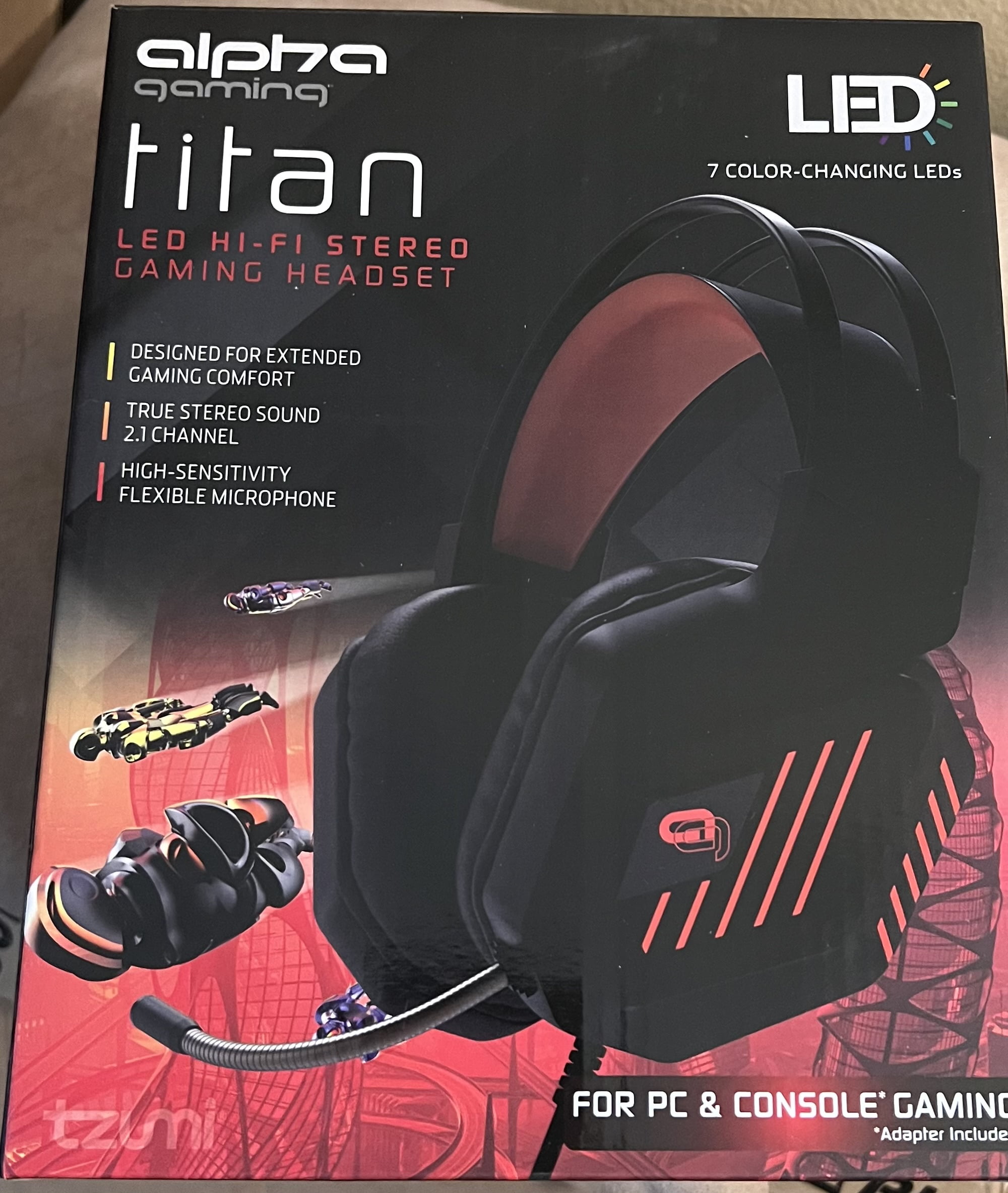 Alpha Gaming Titan Led Hi - Fi Stereo Gaming Headset Black - Walmart.com