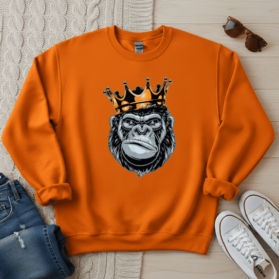 Alpha Gorilla King Primate Wild Strong Graphic Powerful Animal Art ...