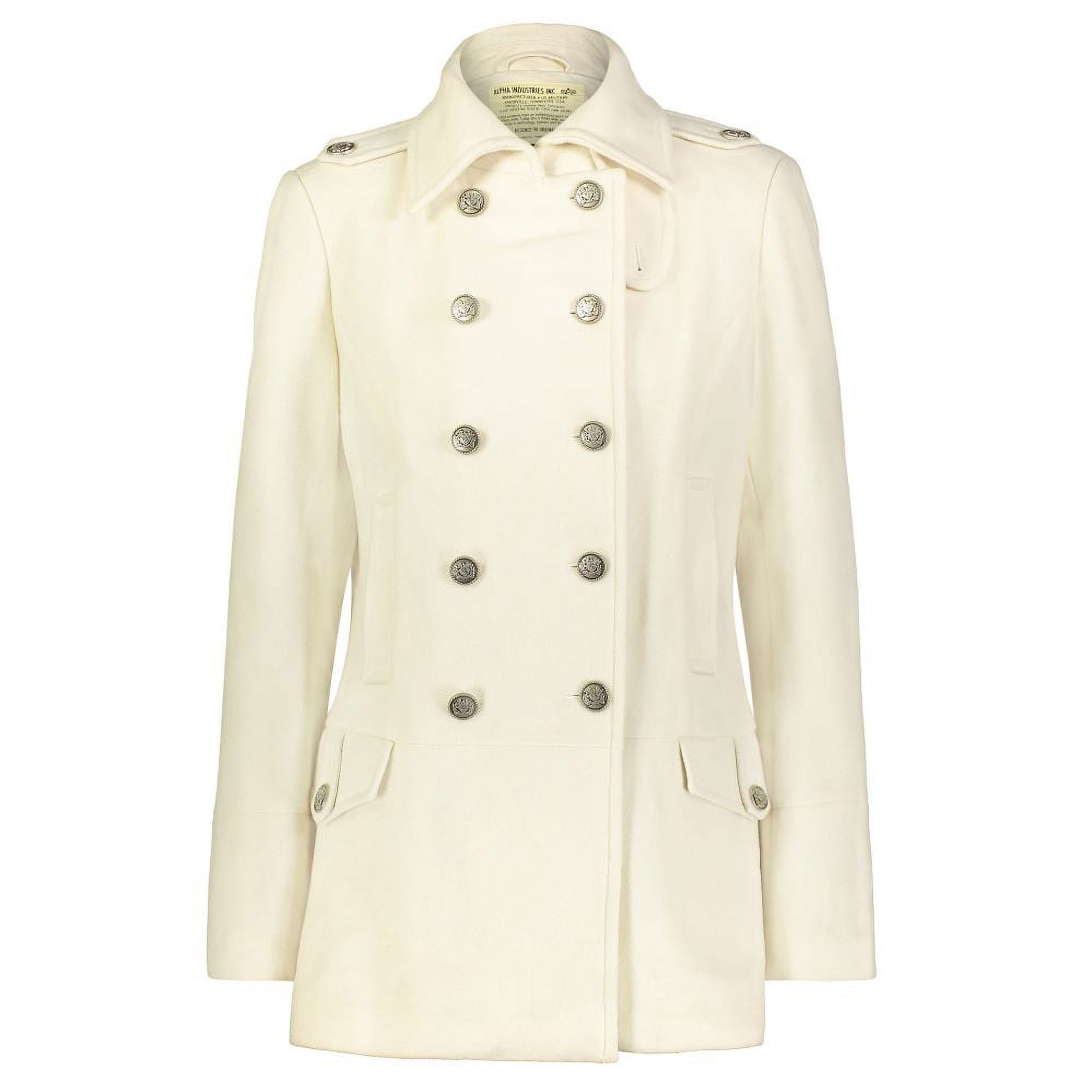 Alpha Industries Ladies Wool Long Peacoat - Walmart.com