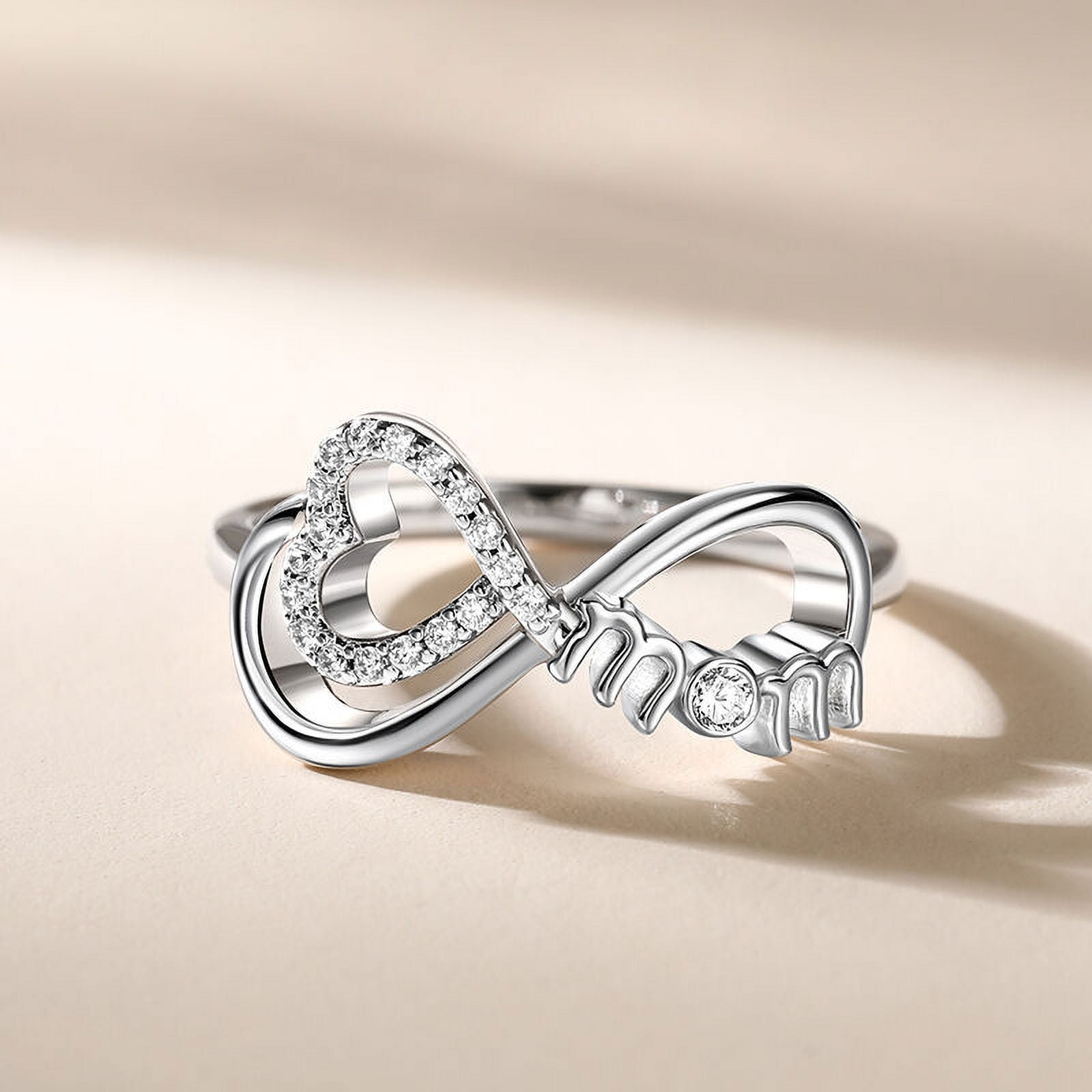 Alpha Jewel 0.9 Ct Round Cut Diamond Engagement Ring - 14K White Gold Plated - Elegant Infinity ...