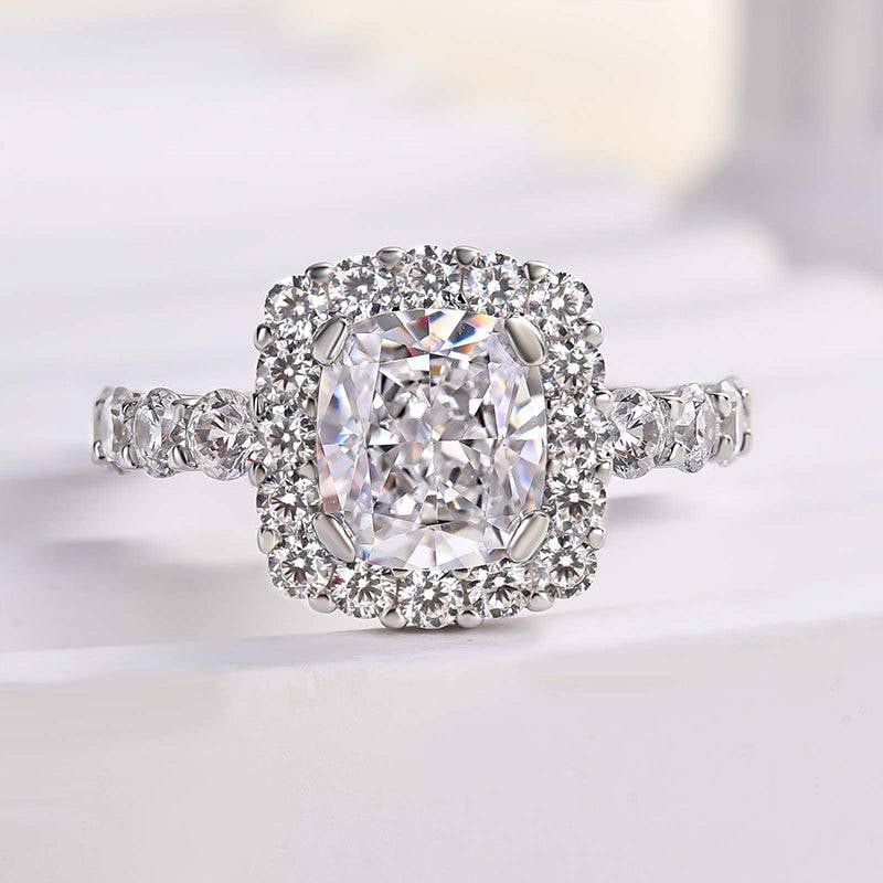 Alpha Jewel 1.5 Ct Lab-Created Simulated Diamond Engagement Ring for ...