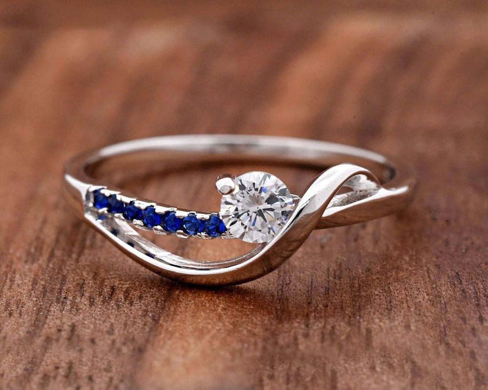 Alpha Jewel 1.5 Ct Round Cut Diamond Bands - 14K White Gold Plated ...