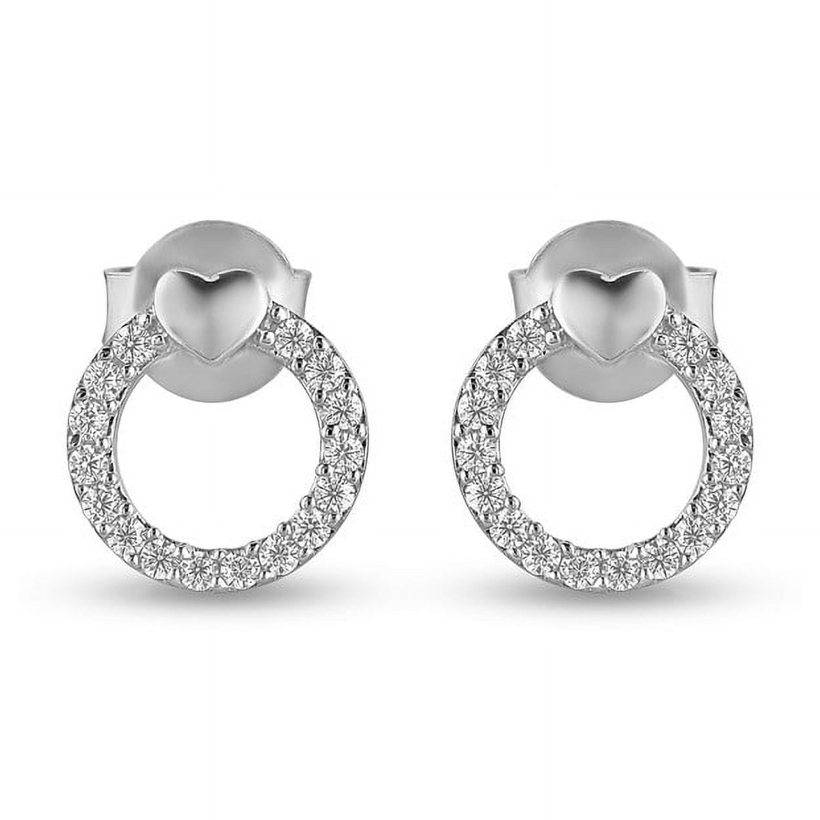 Alpha Jewel 1.7 Ct Round Cut Lab-Created Diamond Wedding Stud Earrings ...