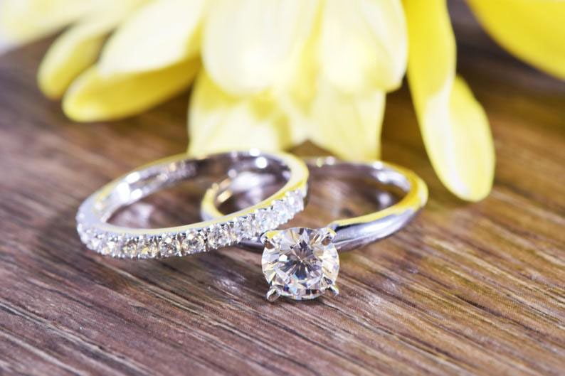 Alpha Jewel 14K White Gold Plated 1.3 Ct Round Cut Diamond Ring ...
