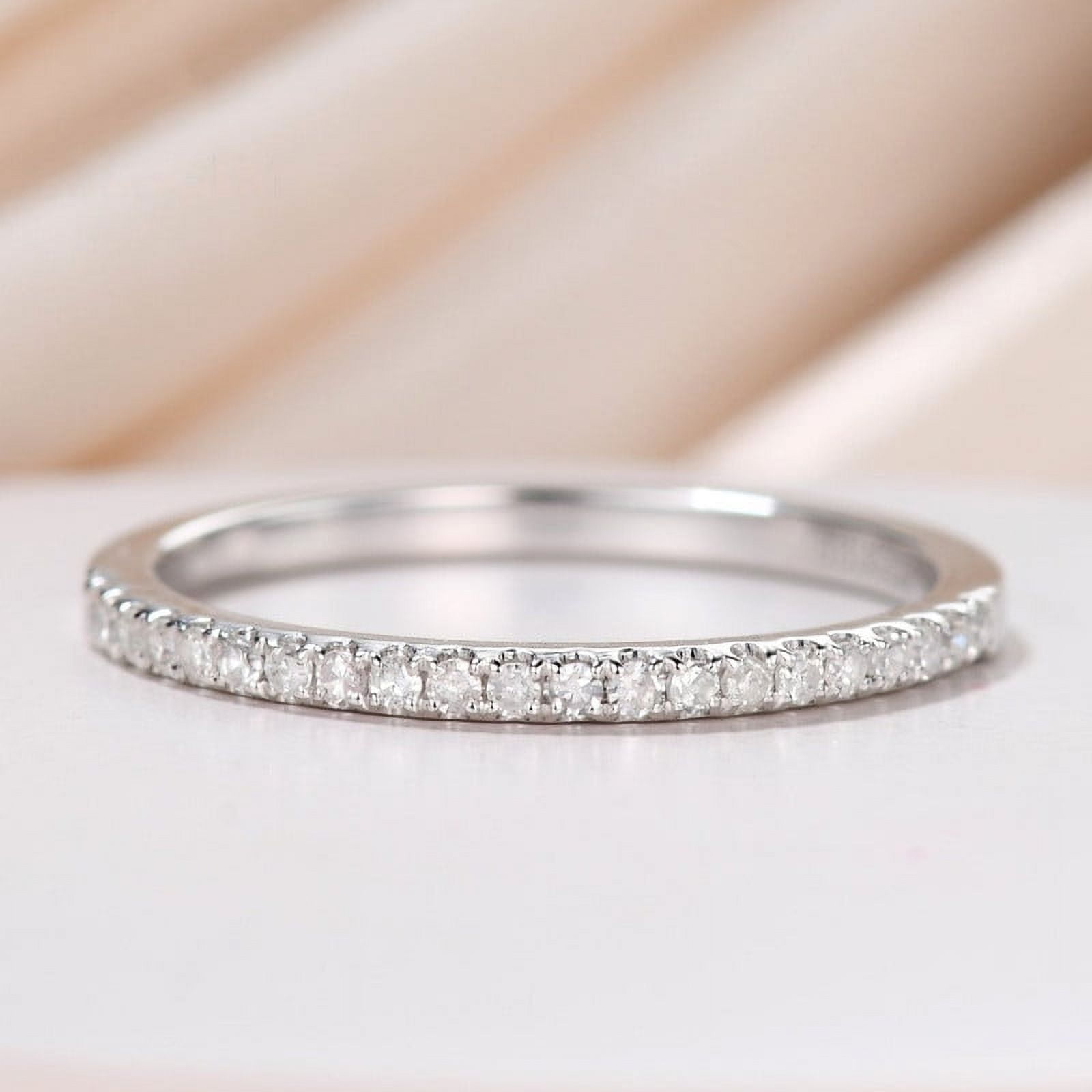 Alpha Jewel 14K White Gold Plated Diamond Band - Excellent 1.6 Ct ...