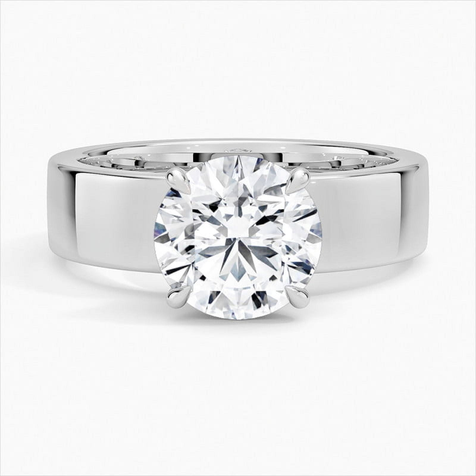 Alpha Jewel 14K White Gold Plated Moissanite Ring - Brilliant 2 Ct ...