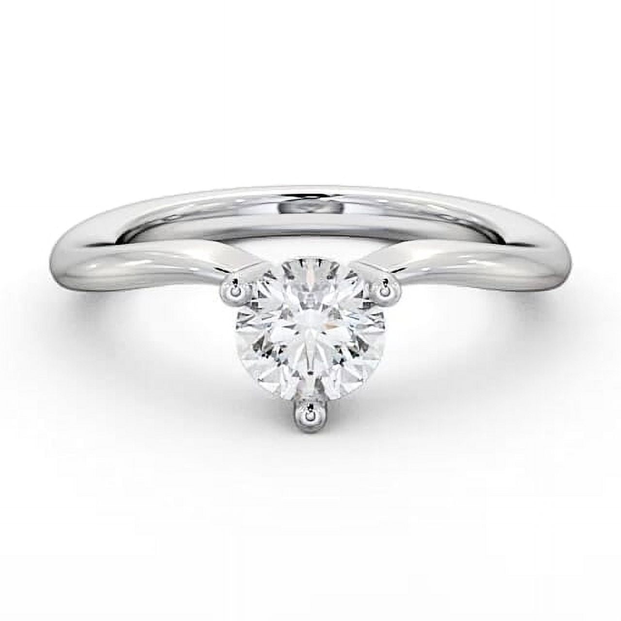 Alpha Jewel 2 Ct Round Cut White Diamond Solitaire Rings for Her - 14K ...