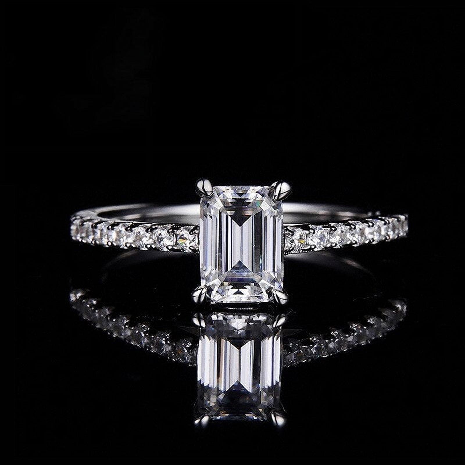 Alpha Jewel 3 Stone Diamond Ring - 2.5 Ct White Round Diamond Ring ...