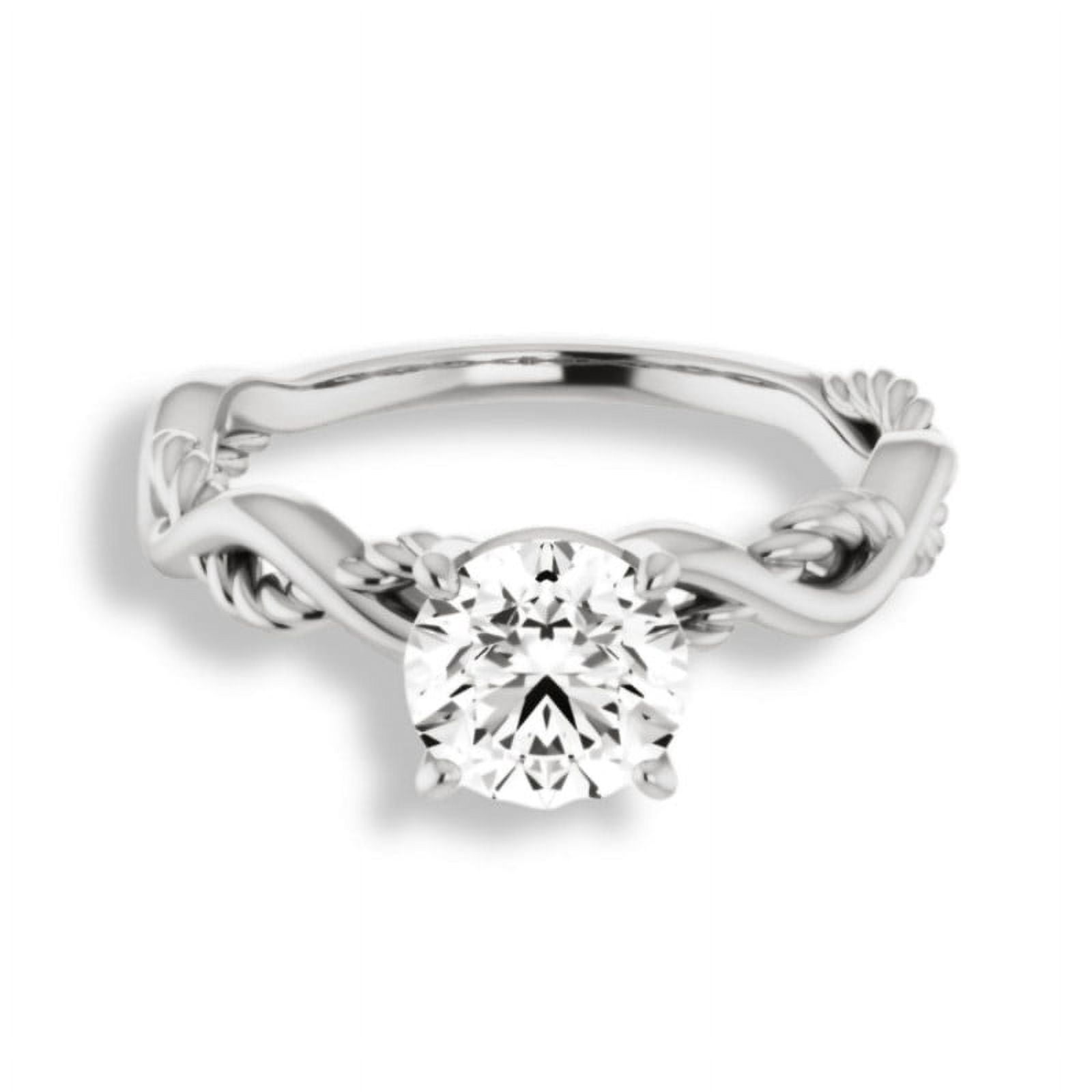 Alpha Jewel Brilliant 1.6 Ct Round Cut Moissanite Engagement Ring ...