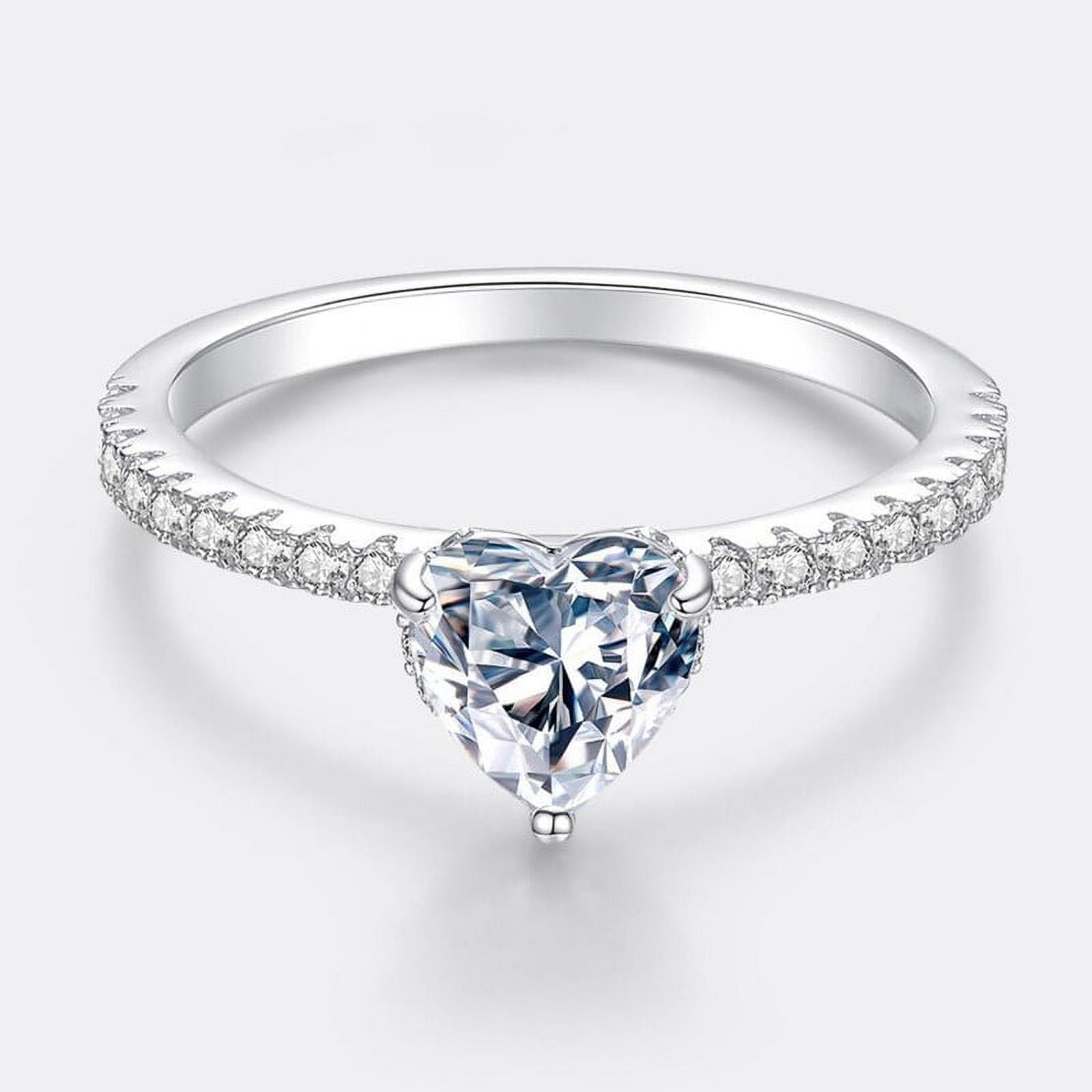 Alpha Jewel Brilliant 1.9 Ct Round Cut Diamond Ring - 14K White Gold ...
