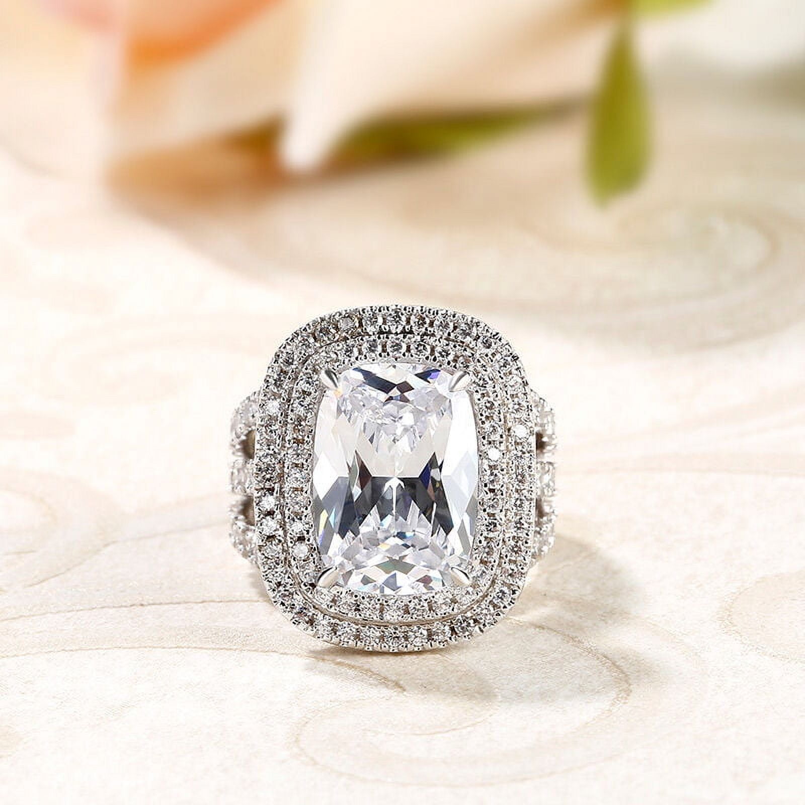 Alpha Jewel Cushion Cut Excellent 2 Ct Diamond Band for Women - 14K ...