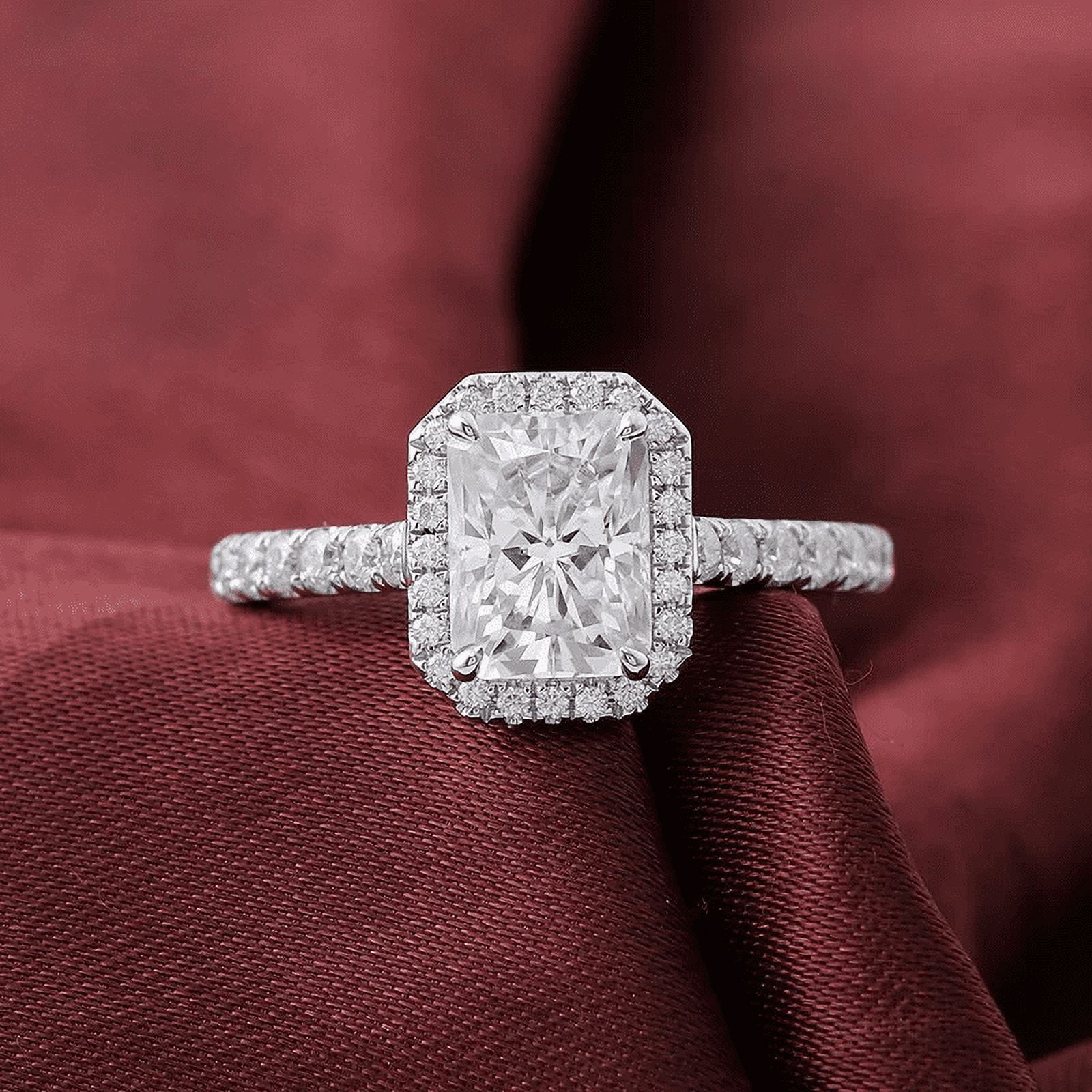 Alpha Jewel Excellent 1.9 Ct Radiant Cut Lab Created Simulated Diamond ...