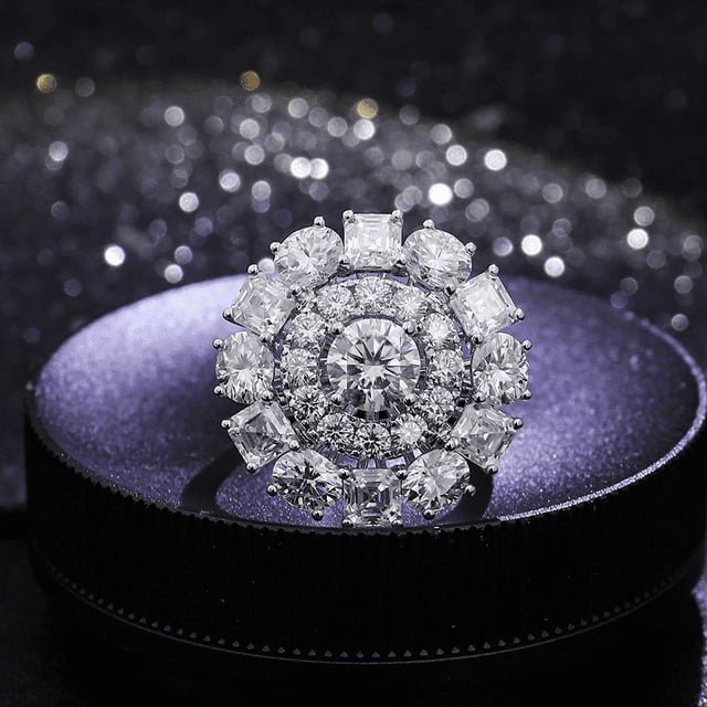 Alpha Jewel Full Eternity Wedding Band - 2.8 Ct VVS1 Round Cut White ...