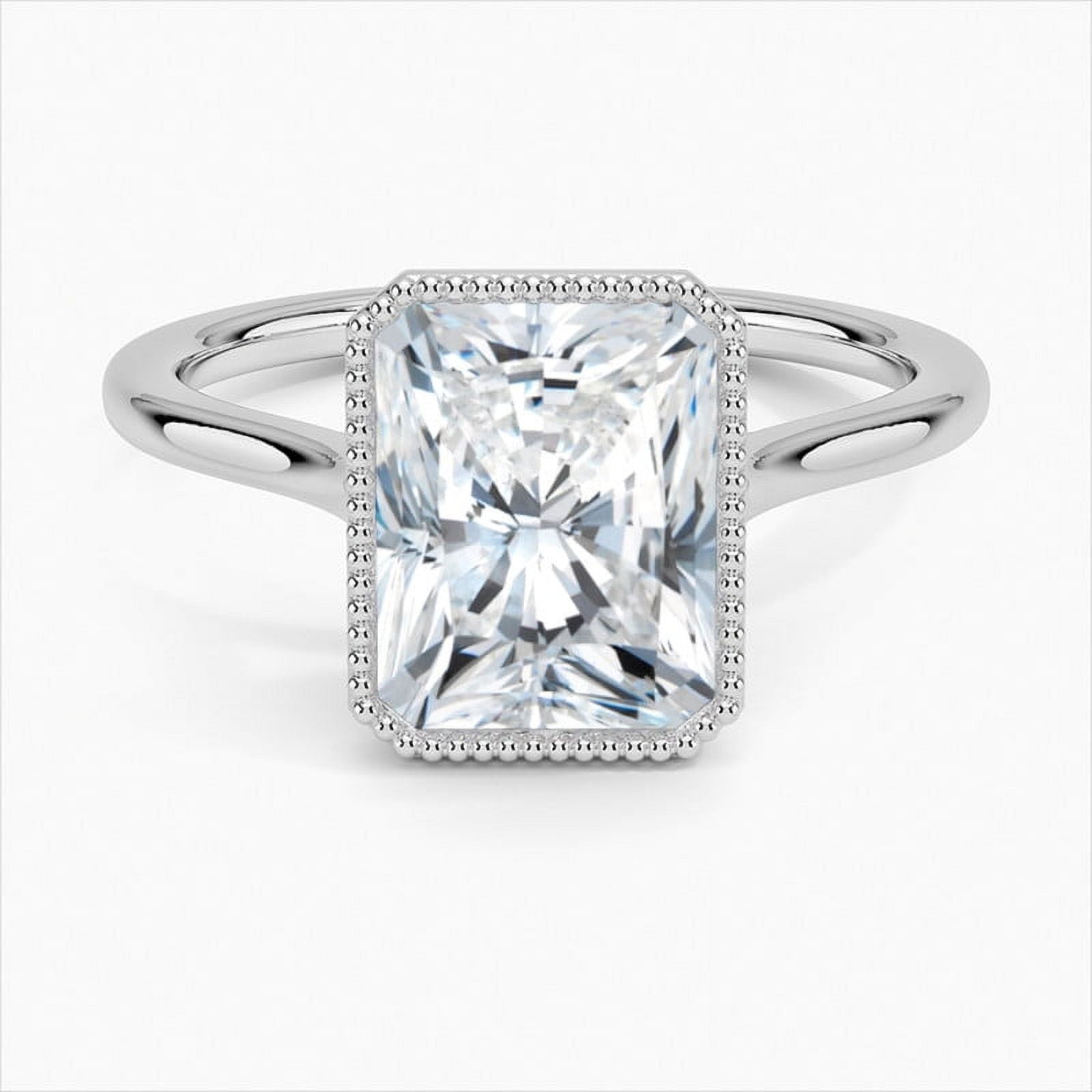 Alpha Jewel Radiant Cut Excellent 2 Ct Moissanite Ring - 14K Gold ...