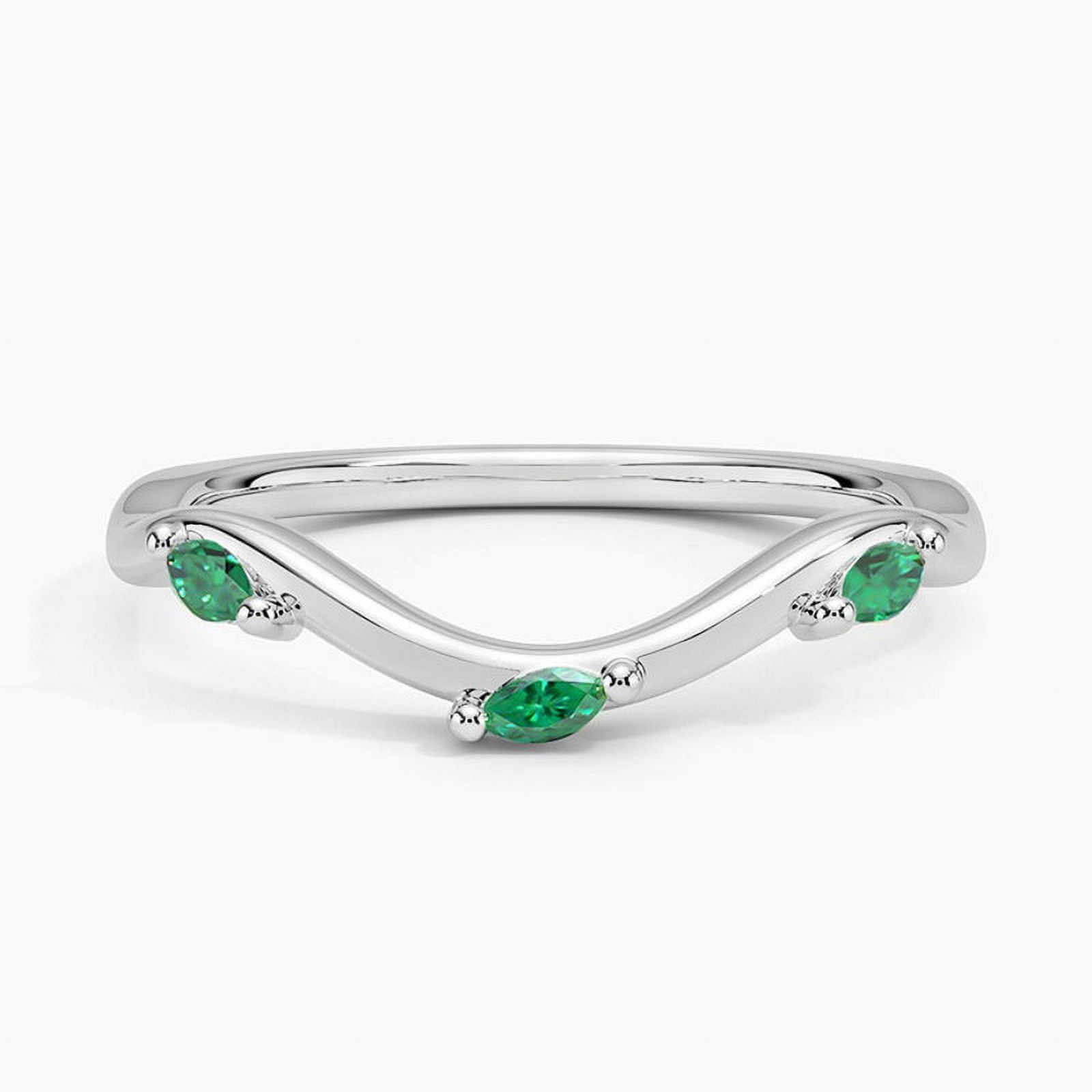 Alpha Jewel Stamped 14K White Gold Plated Ring - 1.2 Ct Marquise Cut ...