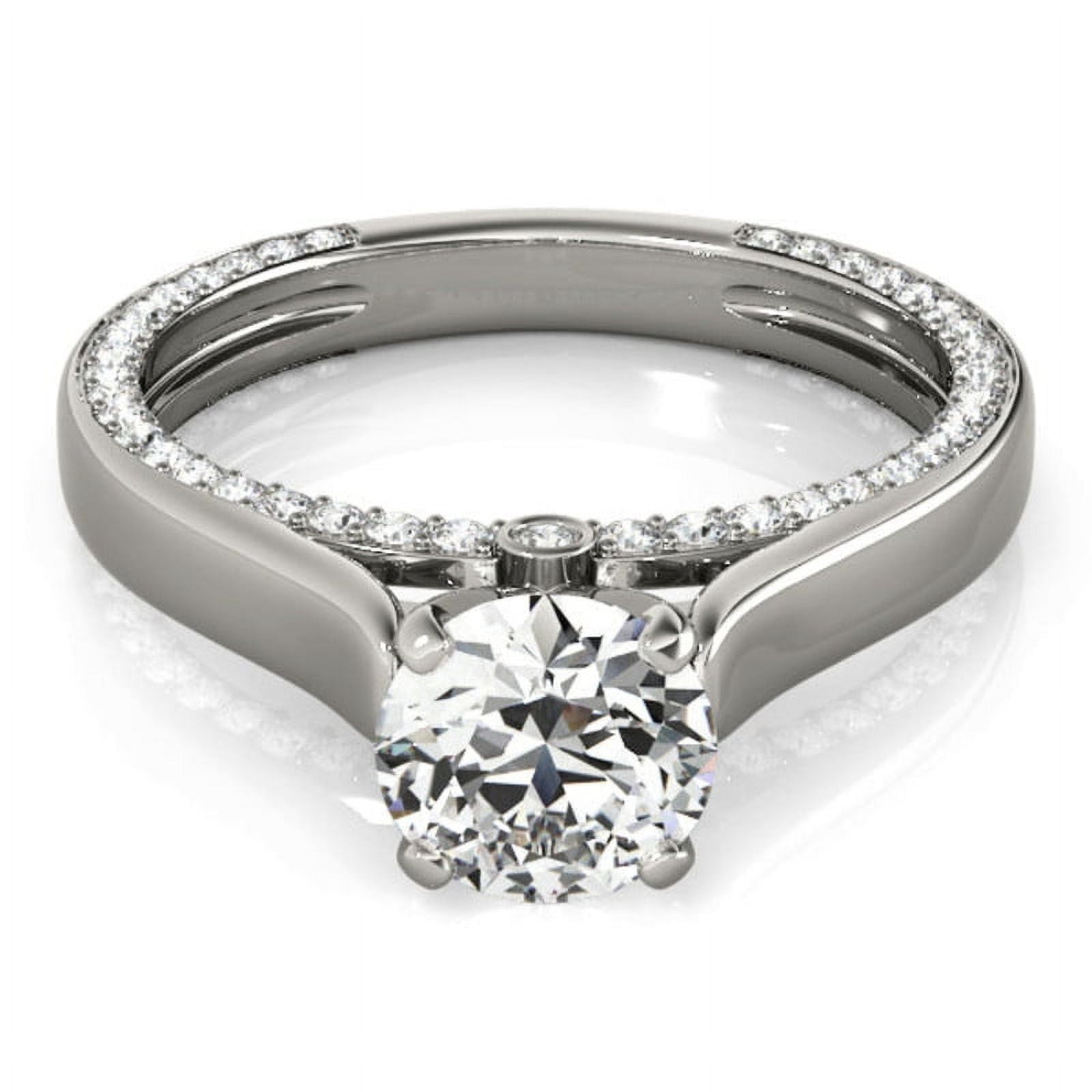 Alpha Jewel Stamped 14K White Gold Plated Ring - Round Cut 1.8 Ct ...