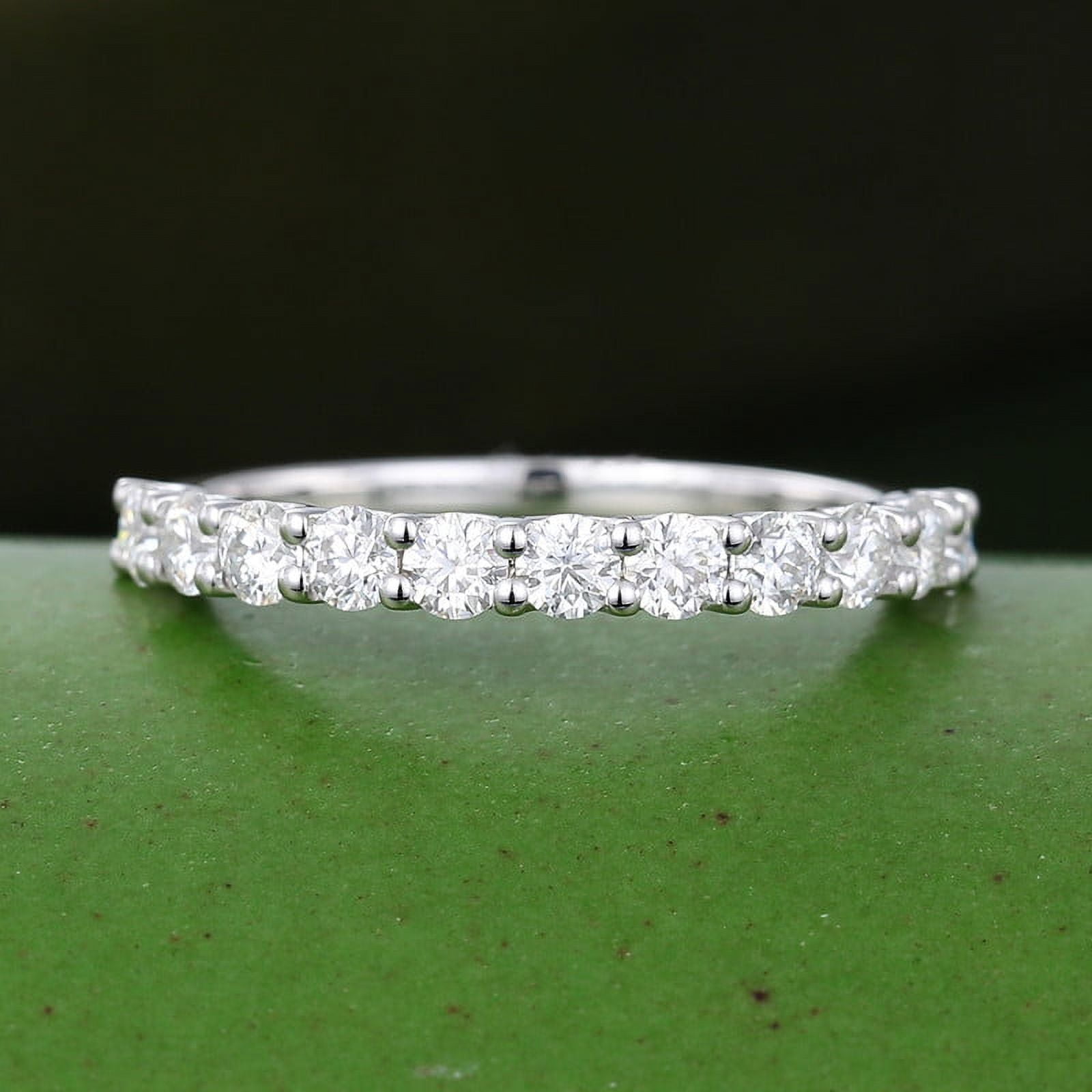 Alpha Jewel Wedding Band - 1.6 Ct Round Brilliant Cut Lab Created ...