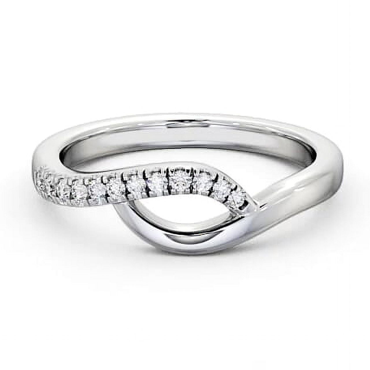 Alpha Jewelry 0.4 Ct Moissanite Round Cut Engagement Ring - 14K Silver ...