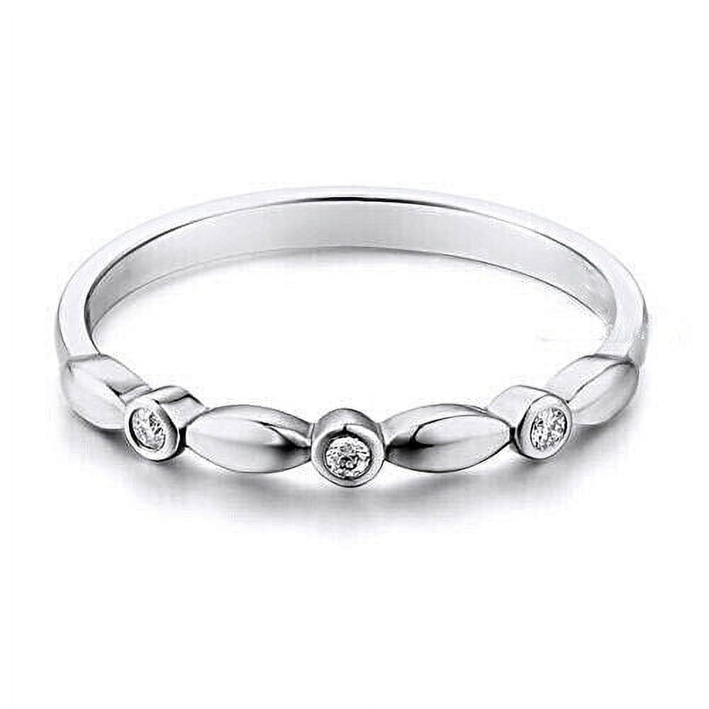 Alpha Jewelry 0.5 Ct Round Brilliant Cut Moissanite Ring - 14K White ...