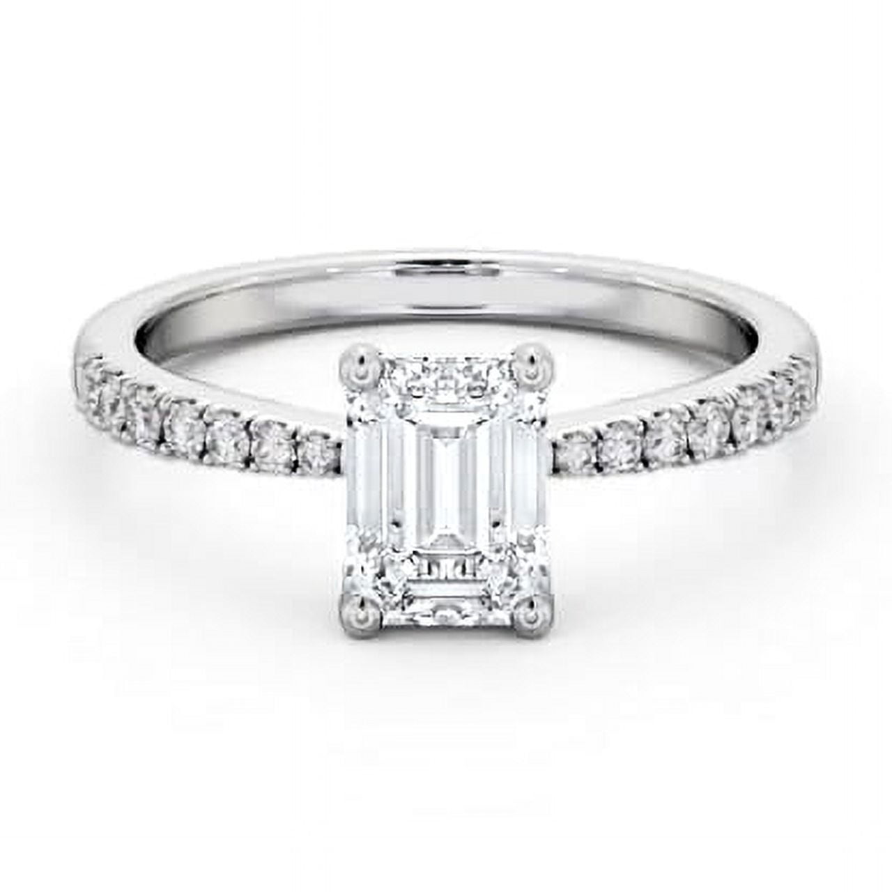 Alpha Jewelry 1.7 Ct Emerald Cut Moissanite Rings - Moissanite Wedding ...