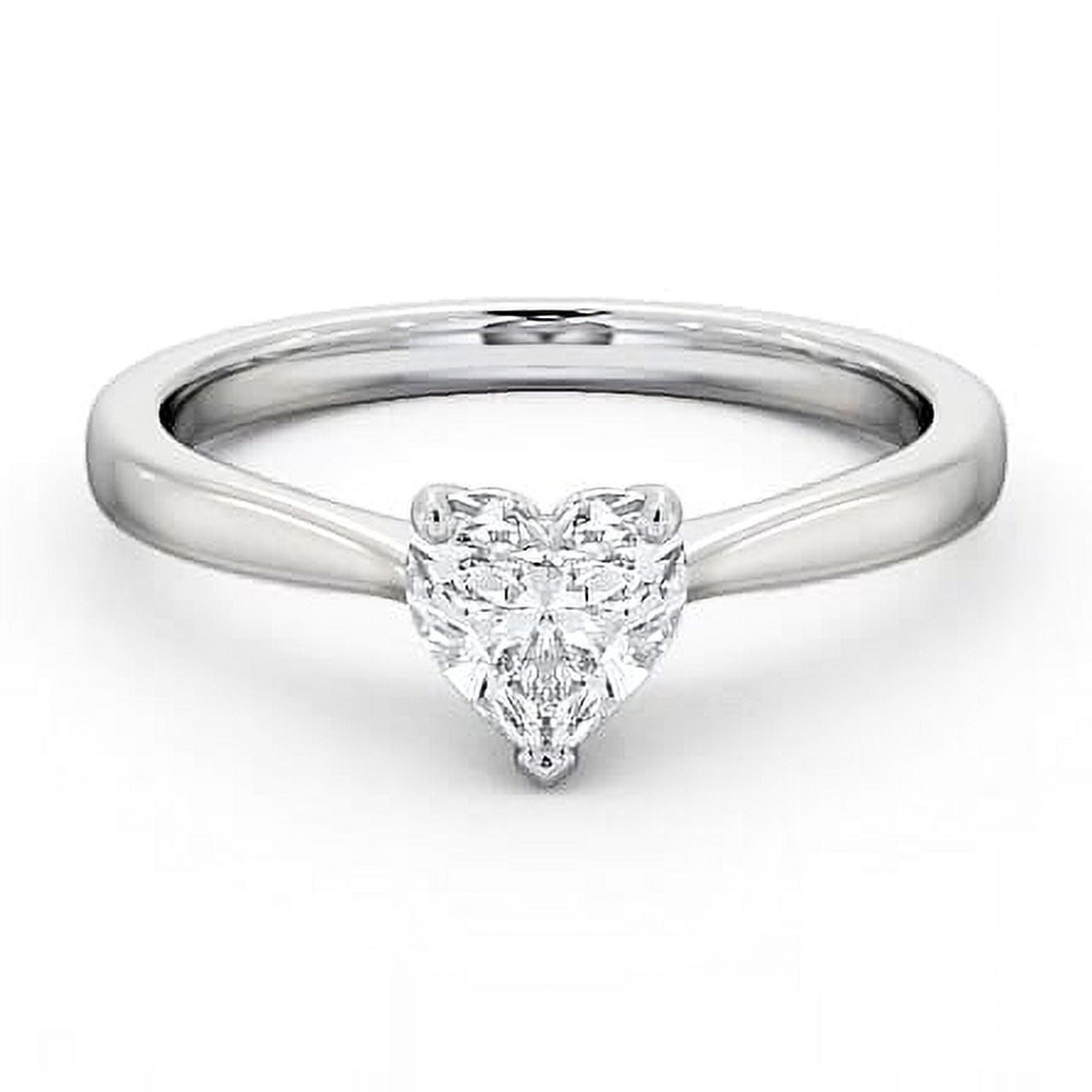 Alpha Jewelry 1.8 Ct Heart Cut Moissanite Rings - 14K White Gold Plated ...