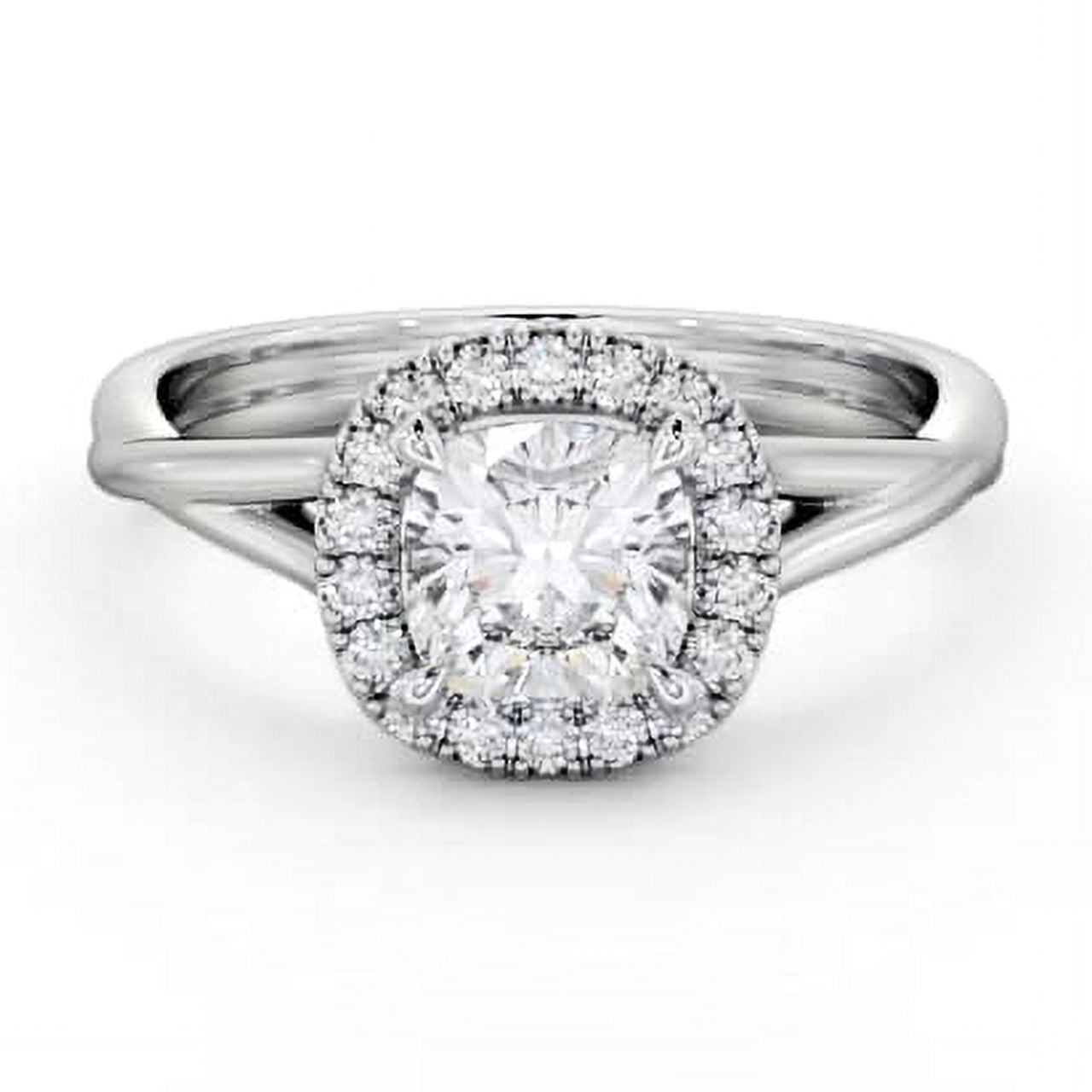 Alpha Jewelry 1.8 Ct Radiant Cut Moissanite - 14K White Gold Plated ...