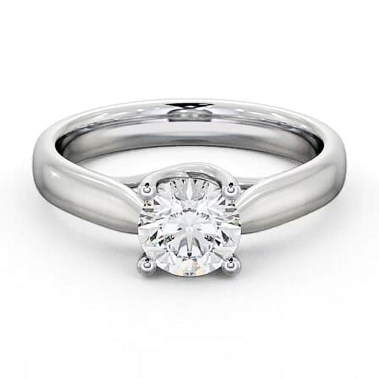 Alpha Jewelry 1.8 Ct Round Cut 4-Prong Moissanite Solitaire Ring - 14K ...
